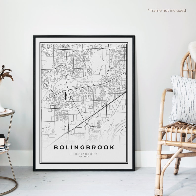 Bolingbrook Map Print Bolingbrook Street Map Poster - Etsy