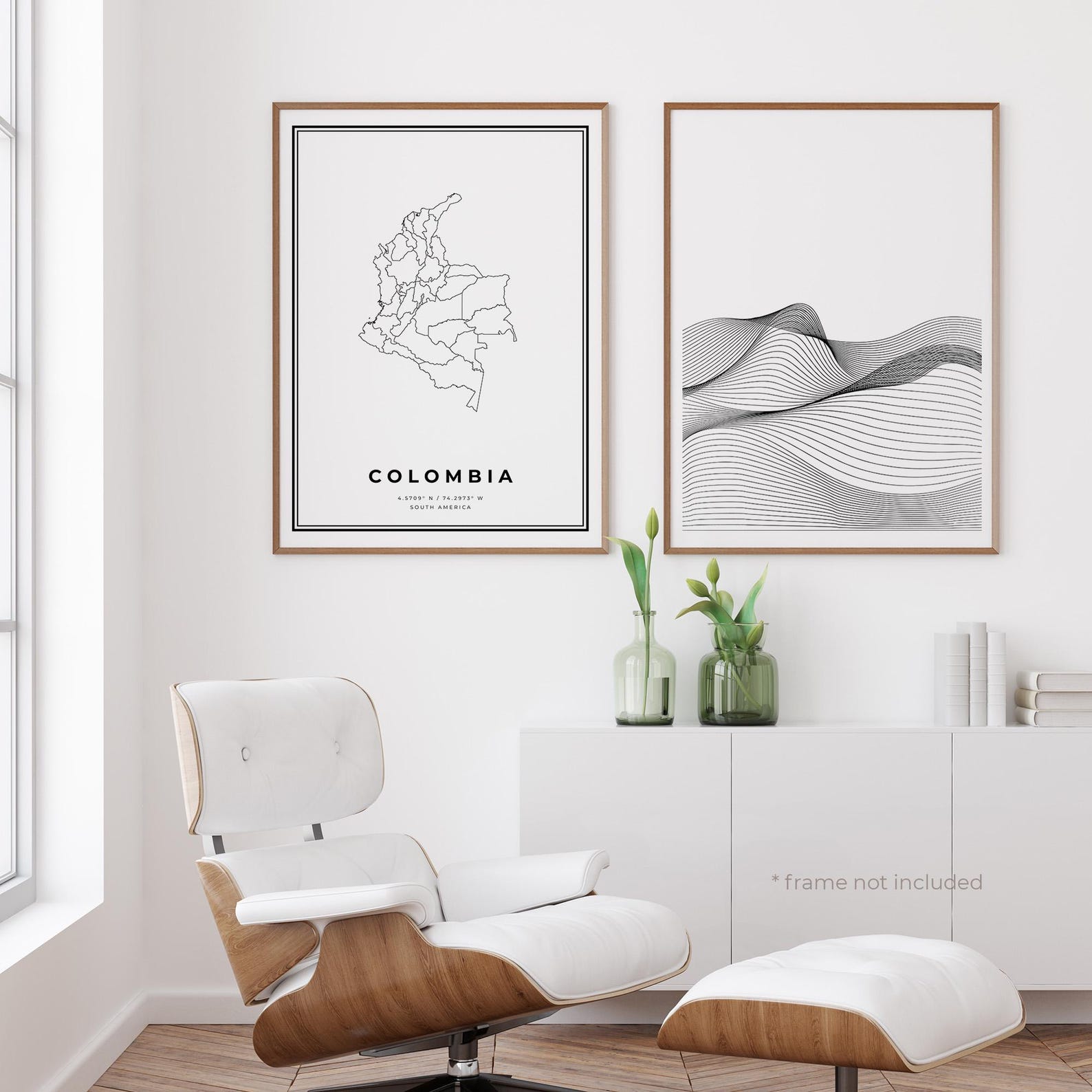 Colombia Map Print, Colombia Street Map Poster, South America, Modern ...