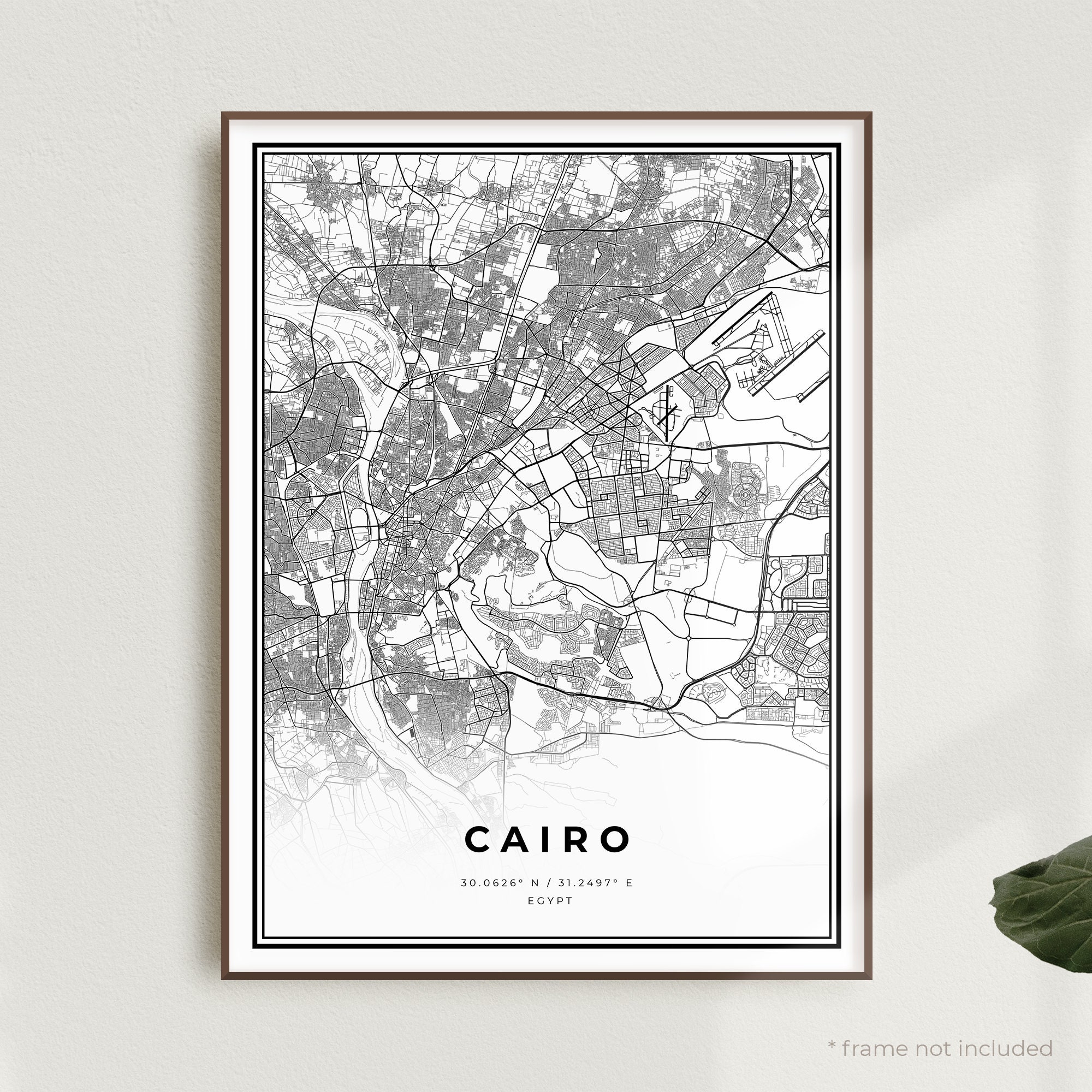 Cairo Map Print Cairo Street Map Posteregypt Modern - Etsy
