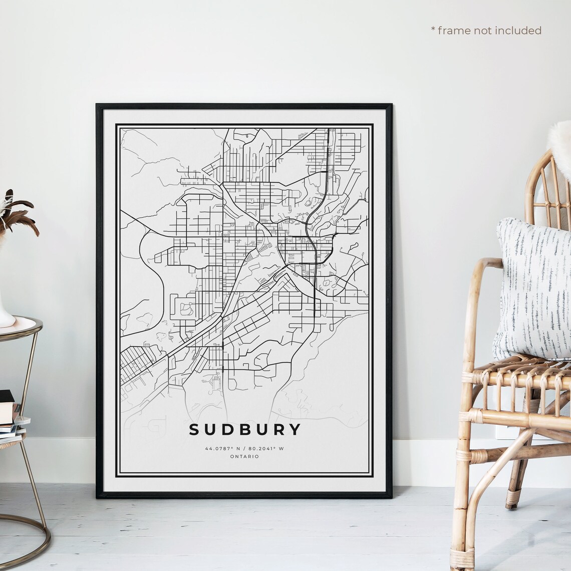 Sudbury Map Print Sudbury Street Map Poster Canada Modern - Etsy