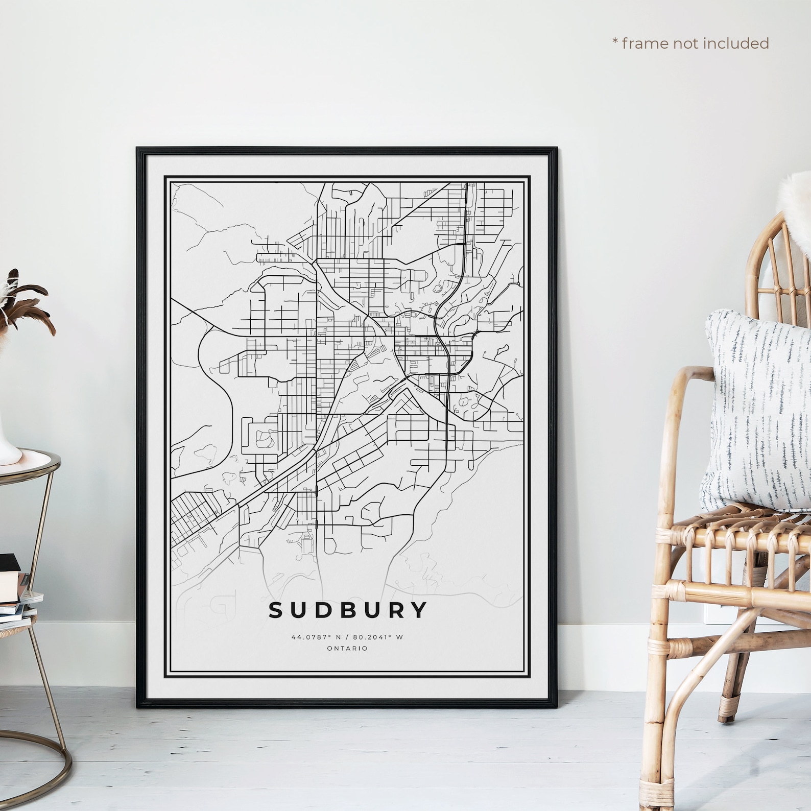 Sudbury Map Print Sudbury Street Map Poster Canada Modern - Etsy