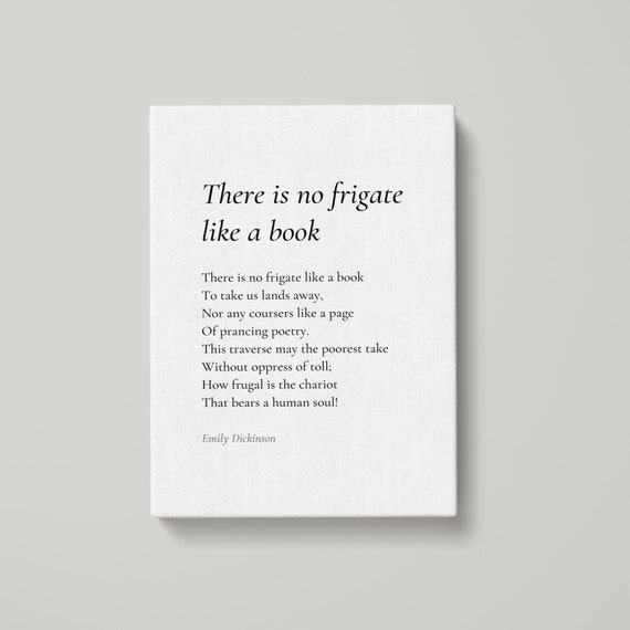 There is No Frigate by Emily Dickinson Poem Canvas Print | Etsy