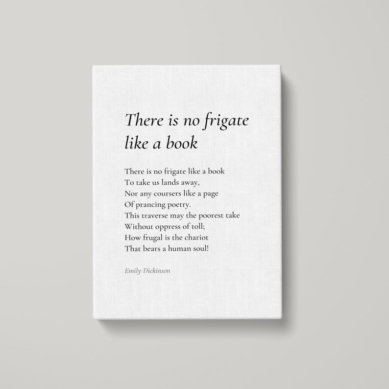 There is No Frigate by Emily Dickinson Poem Canvas Print | Etsy