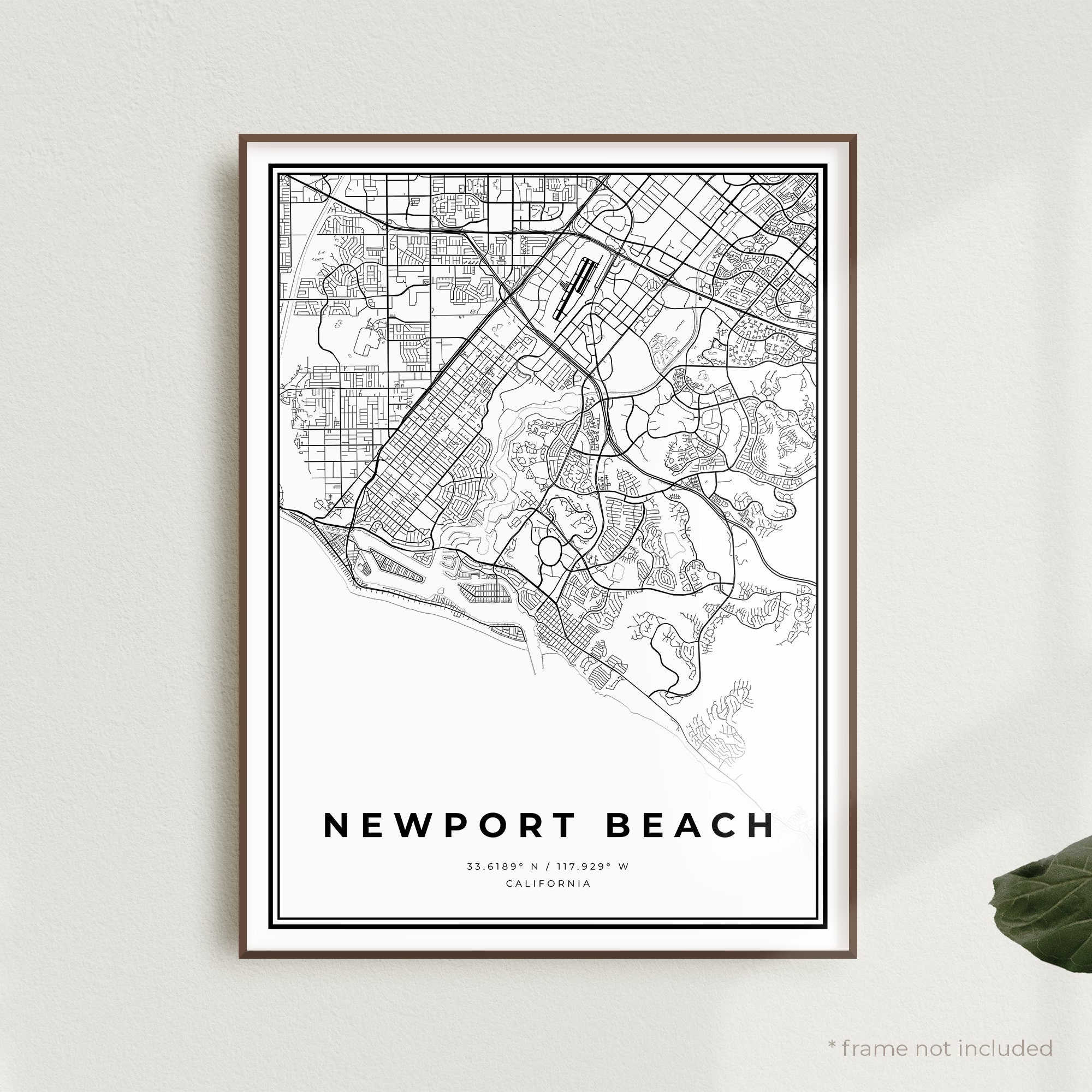 Newport Beach Map Print Newport Beach Street Map California | Etsy