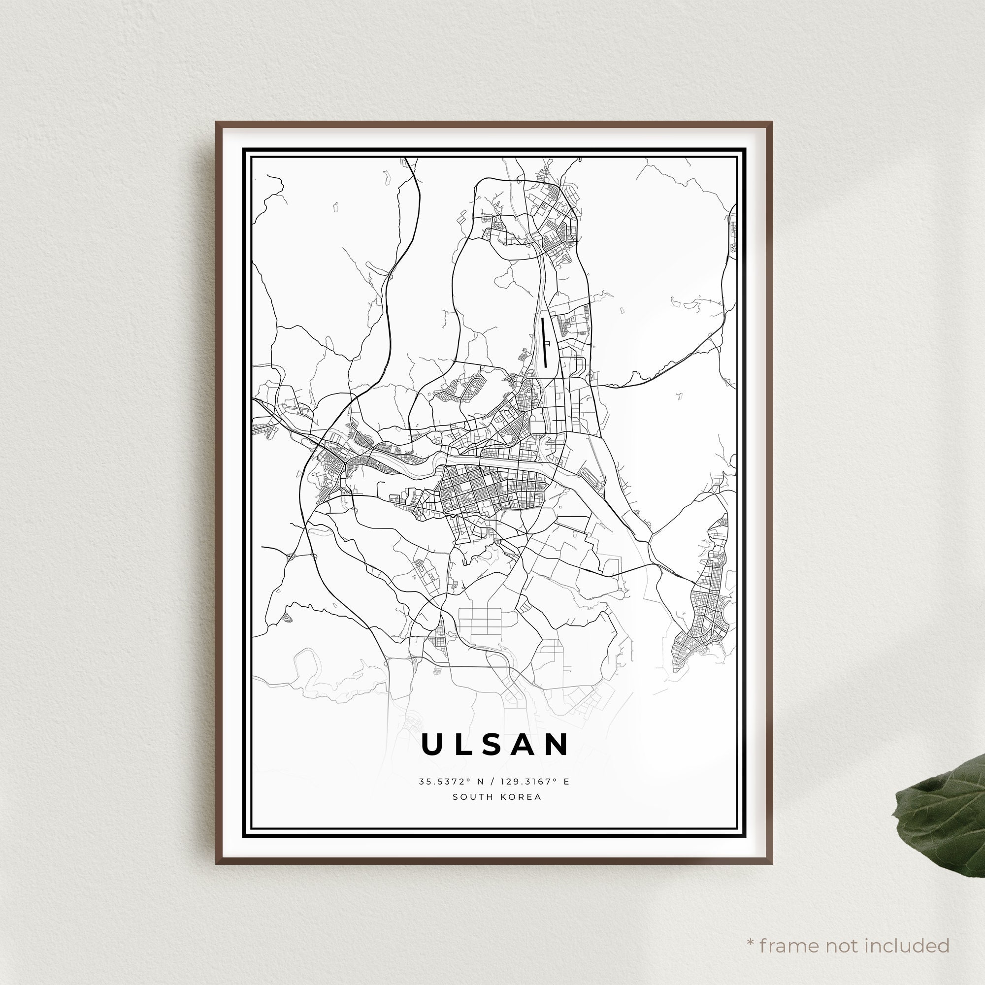 Ulsan Map Print Ulsan Street Map PosterSouth Korea Modern | Etsy