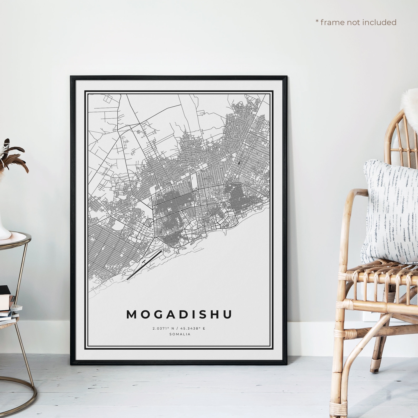 Mogadishu Map Print Mogadishu Street Map Postersomalia - Etsy