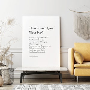 There is No Frigate by Emily Dickinson Poem Canvas Print - Poetry Print ...