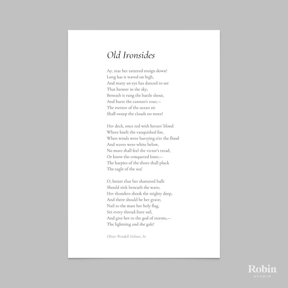 Old Ironsides Oliver Wendell Holmes