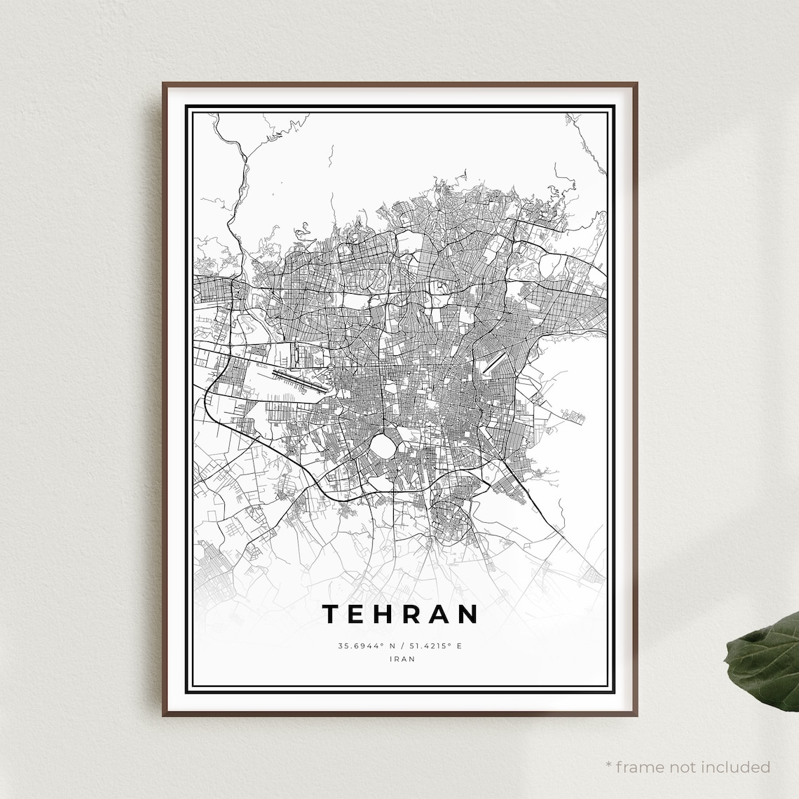 Tehran Map Print Tehran Street Map Posteriran Modern - Etsy