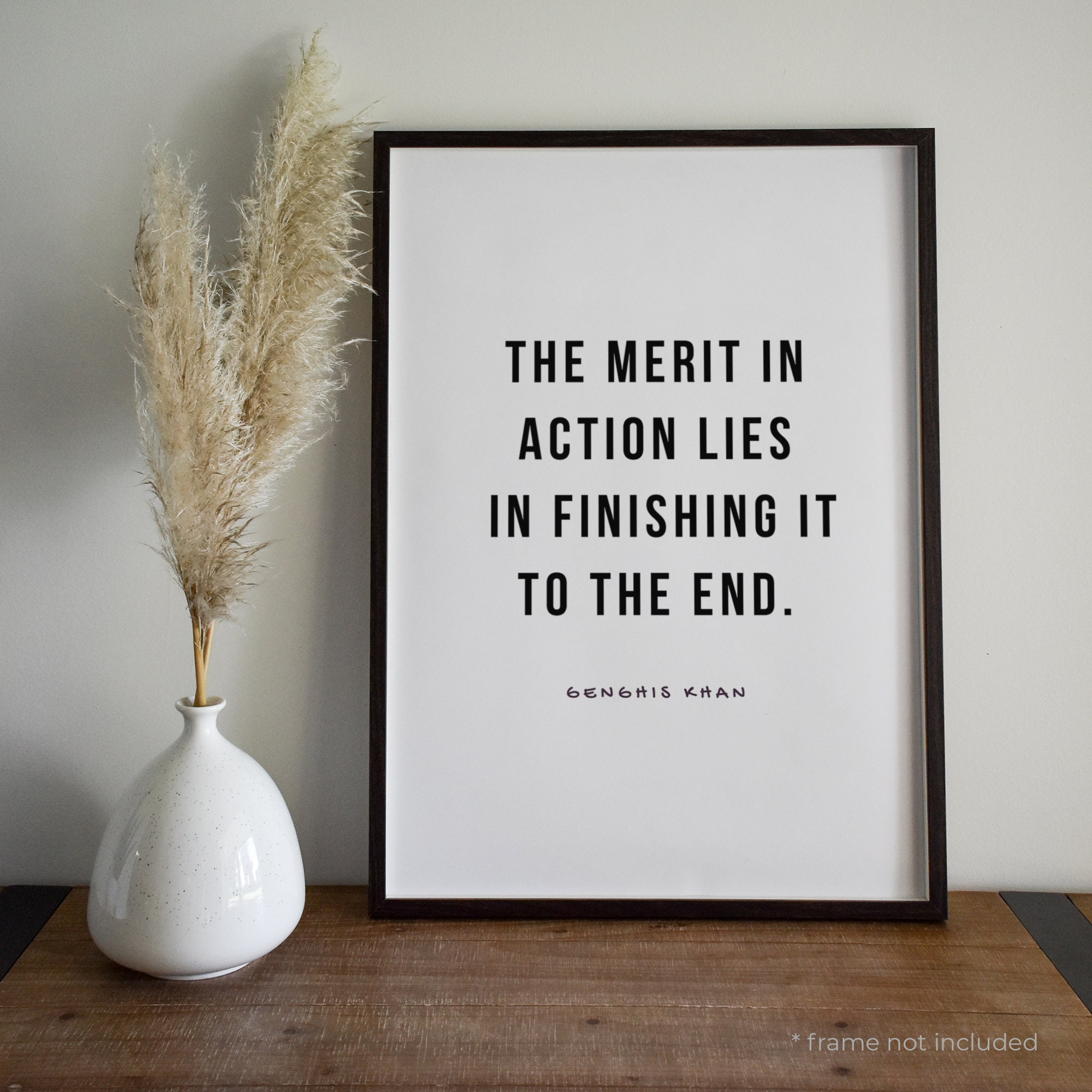 Genghis Khan the Merit in Quote Print Productivity Quote - Etsy Canada