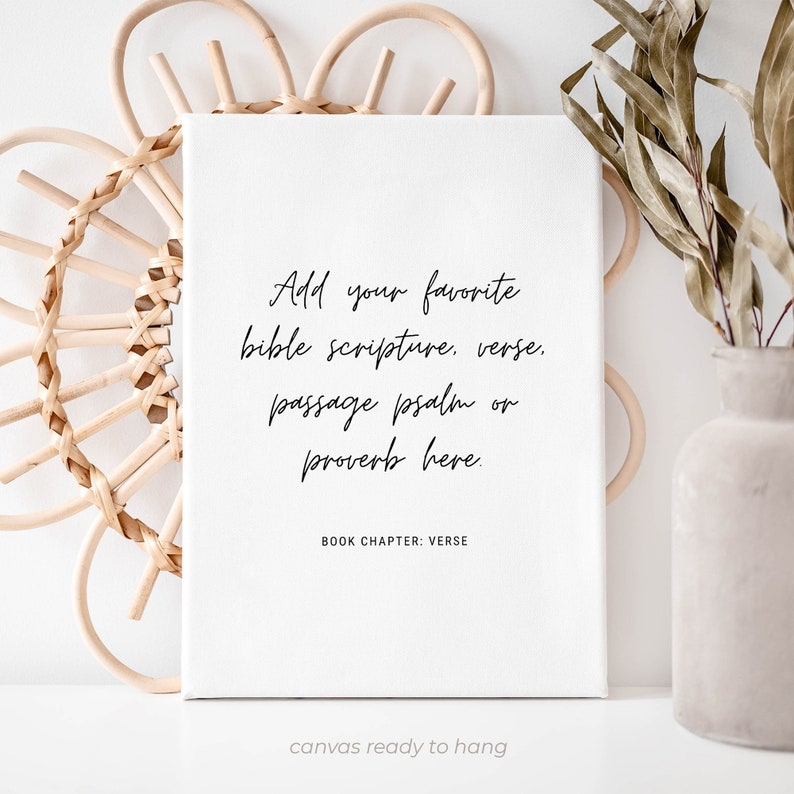 Personalized Bible Verse Print Custom Scripture Poster Bible | Etsy