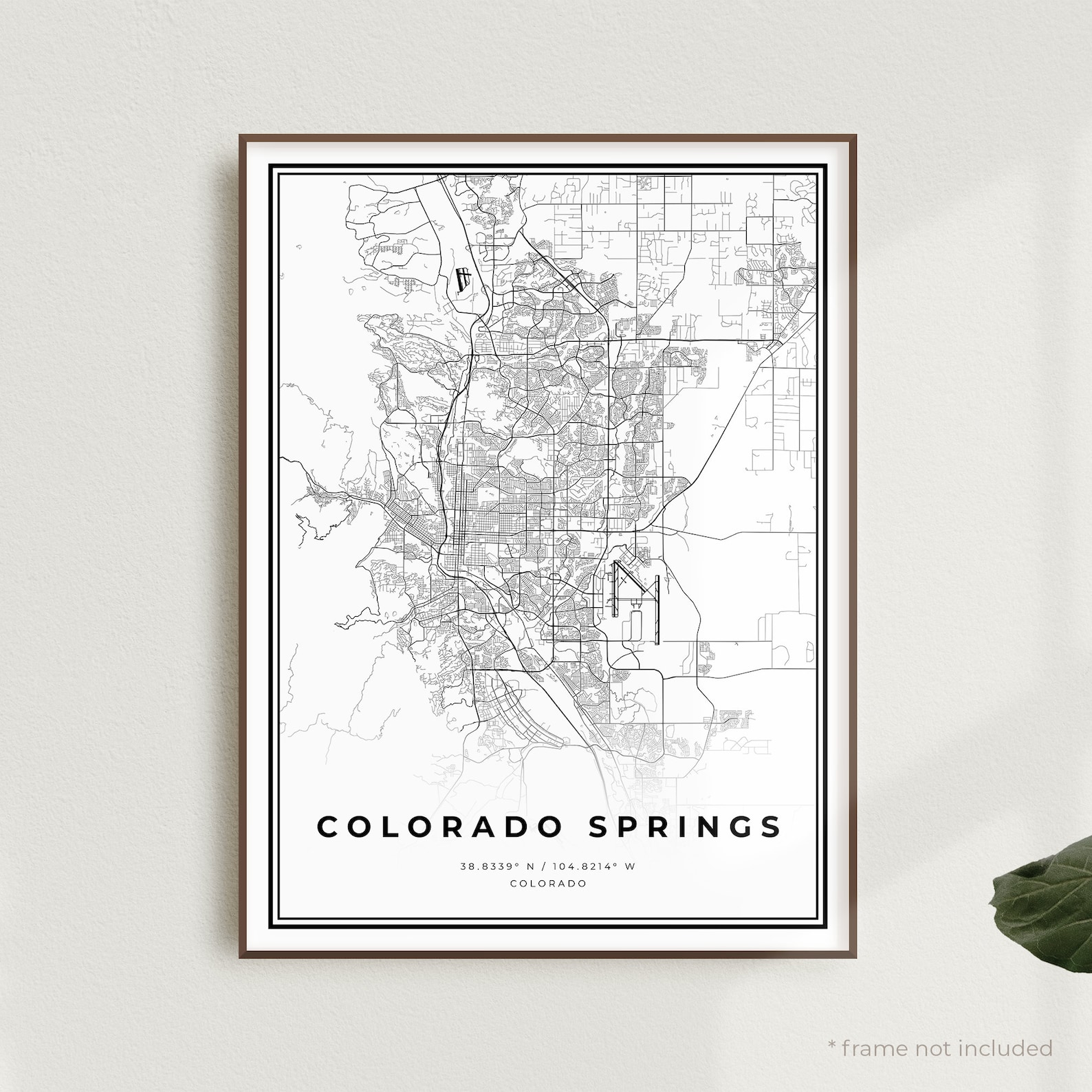 Colorado Springs Map Print Colorado Springs Street Map | Etsy
