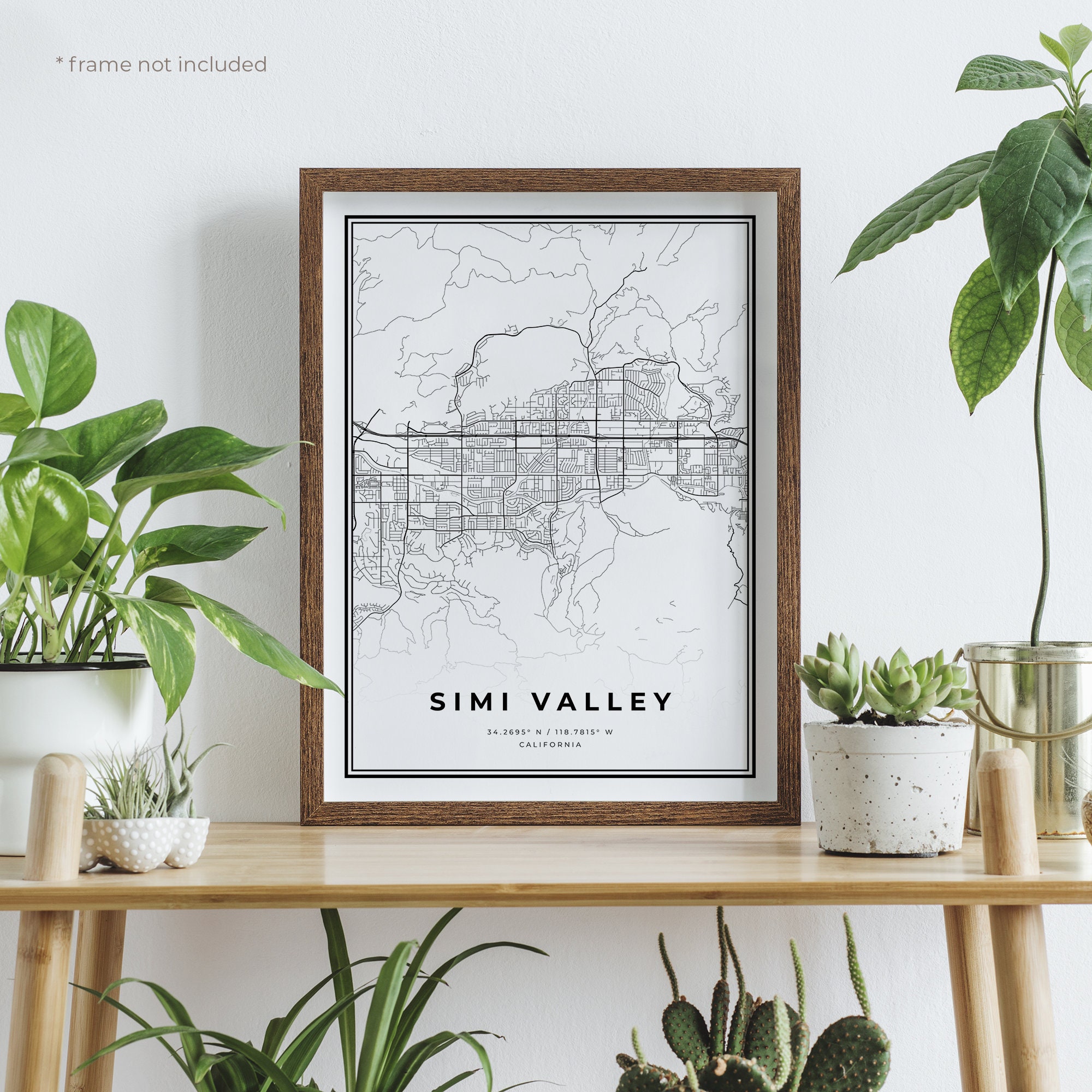 Simi Valley Map Print Simi Valley Street Map Poster | Etsy