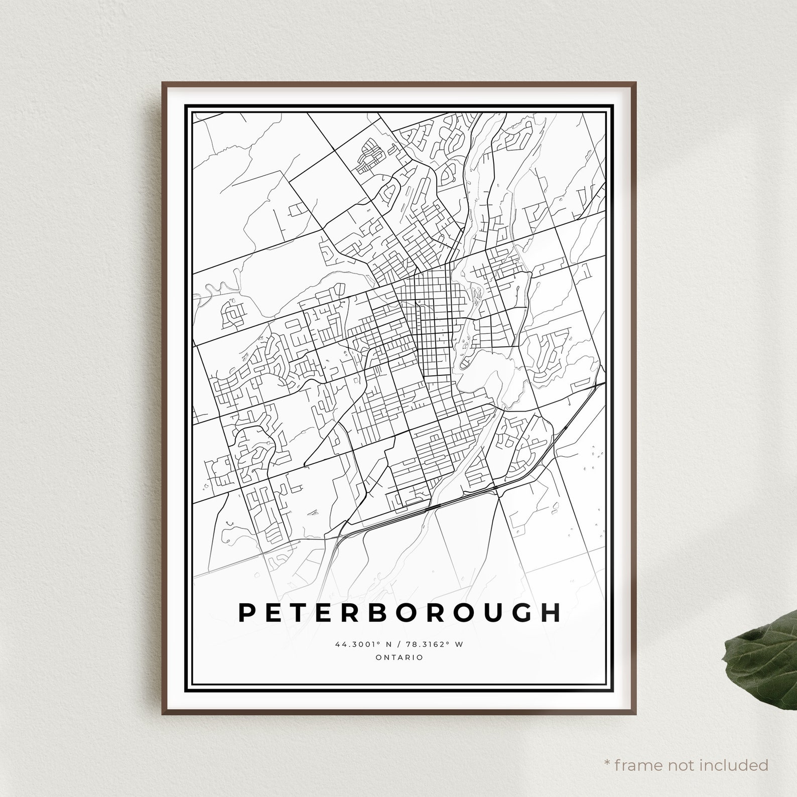 Peterborough Map Print Peterborough Street Map Poster - Etsy UK