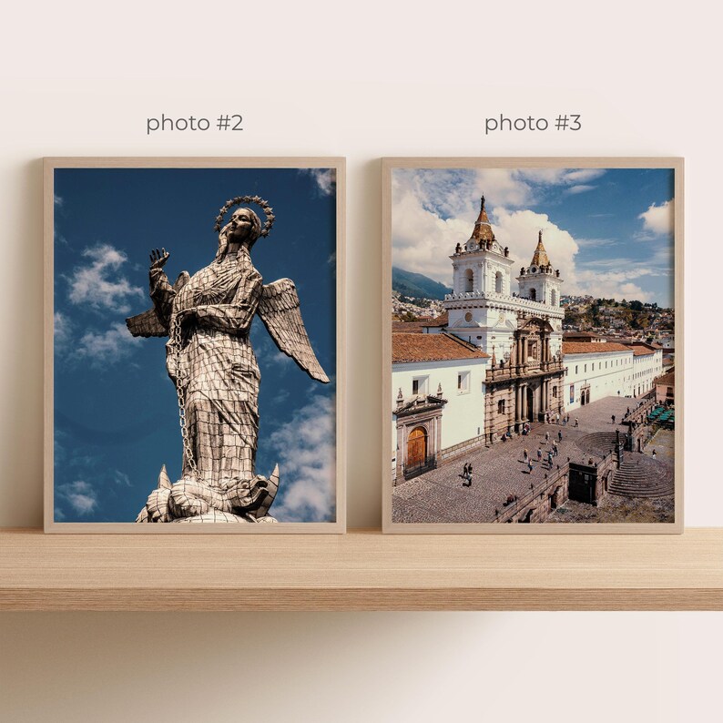 Quito Wall Art Set of 6, Ecuador Travel Prints, City Map and Photo ...