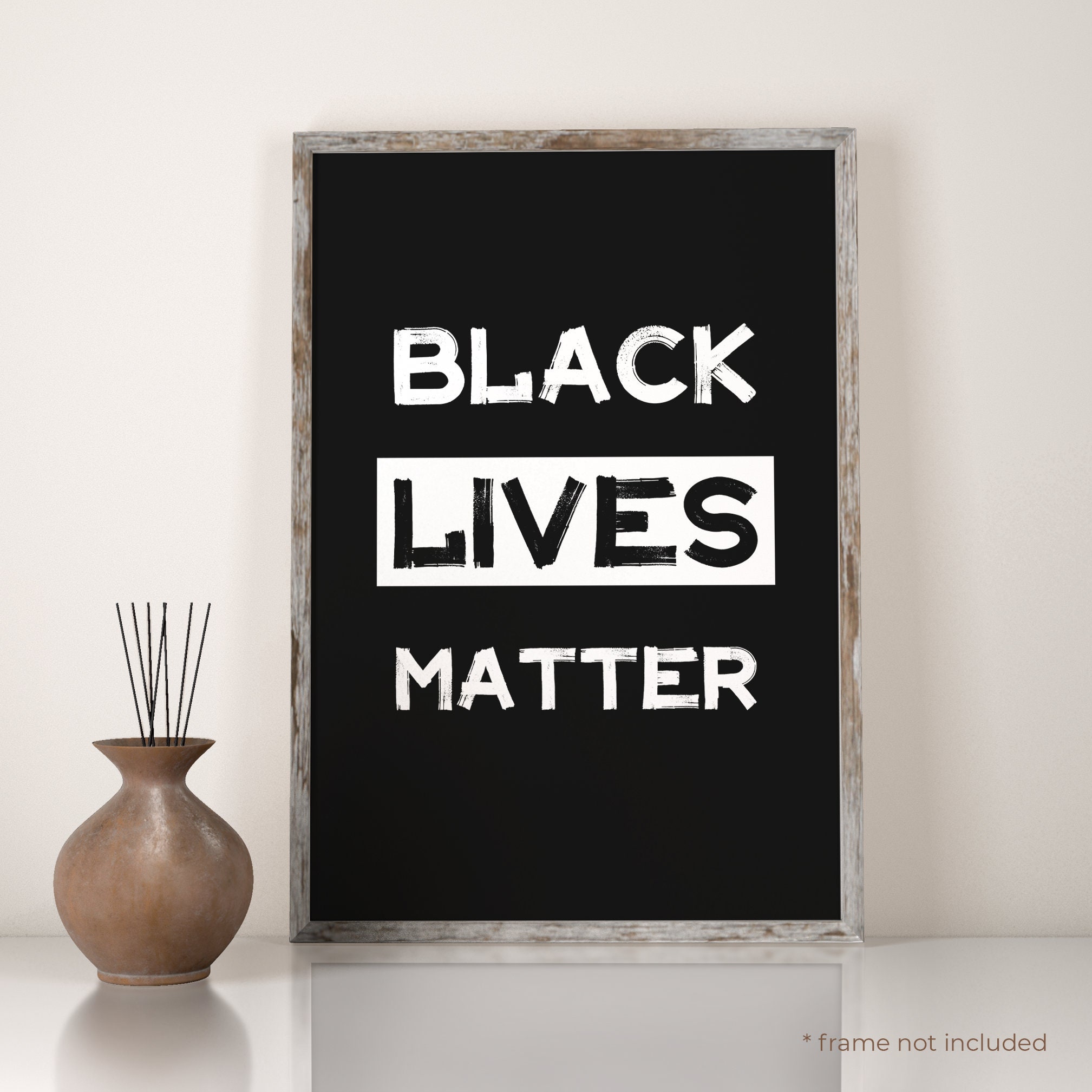 Black Lives Matter Printable Poster BLM Wall Art African | Etsy