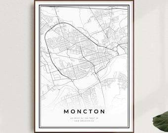 Moncton Street Map - Etsy