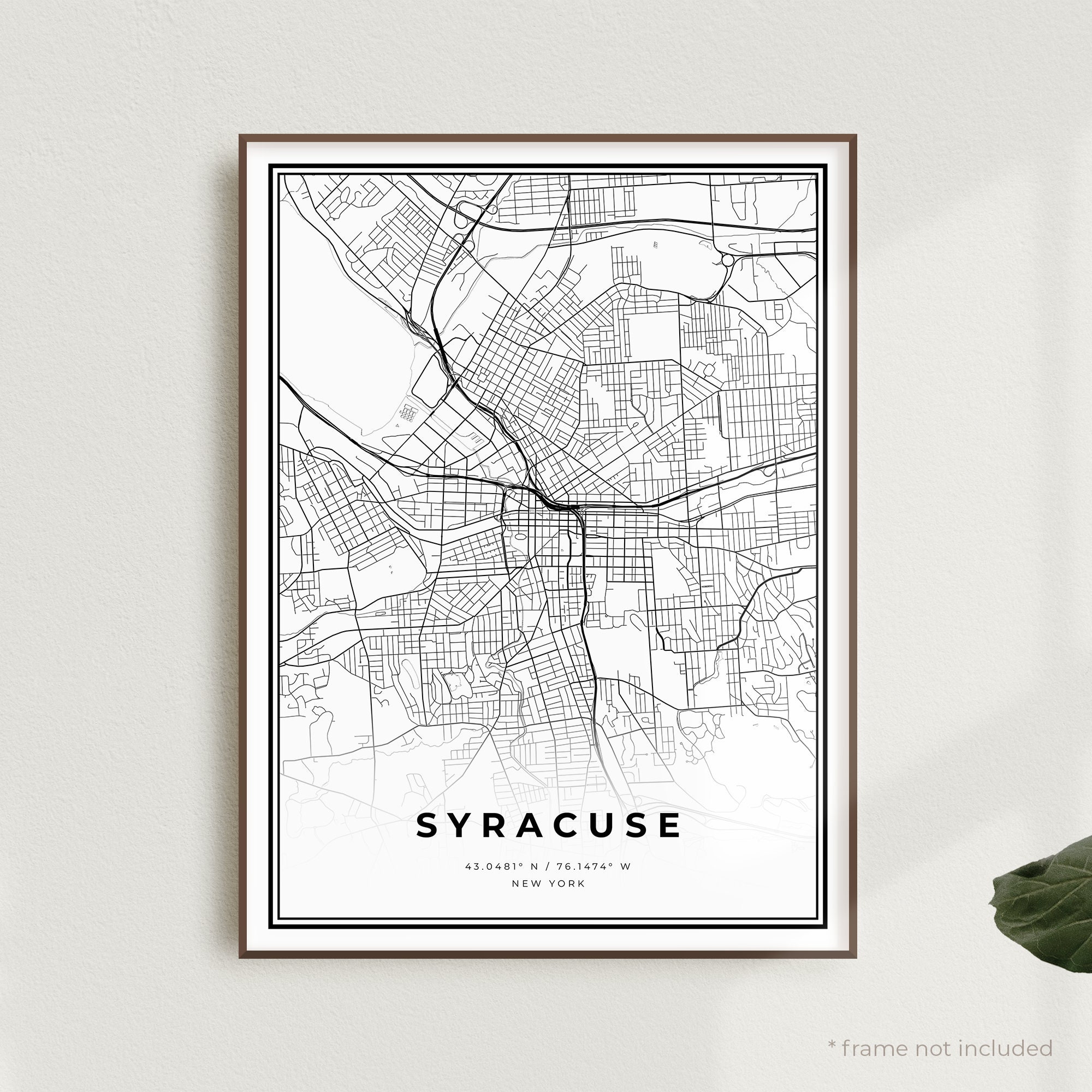 Syracuse Map Print Syracuse Street Map Poster New York - Etsy