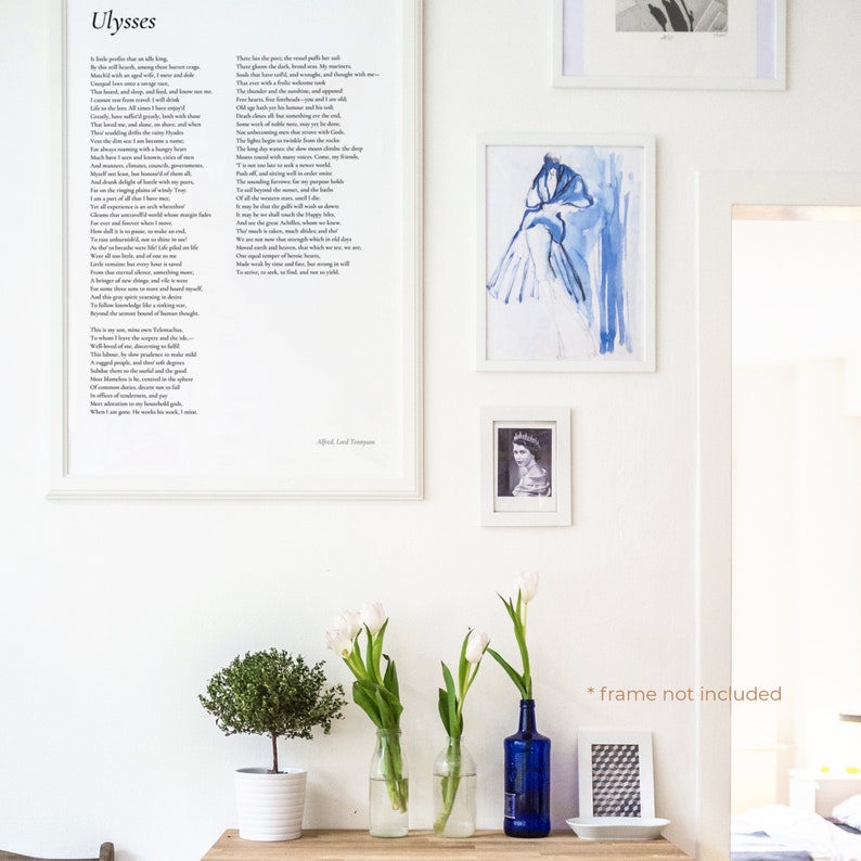 Ulysses by Alfred Lord Tennyson Poem Print Poetry Print - Etsy