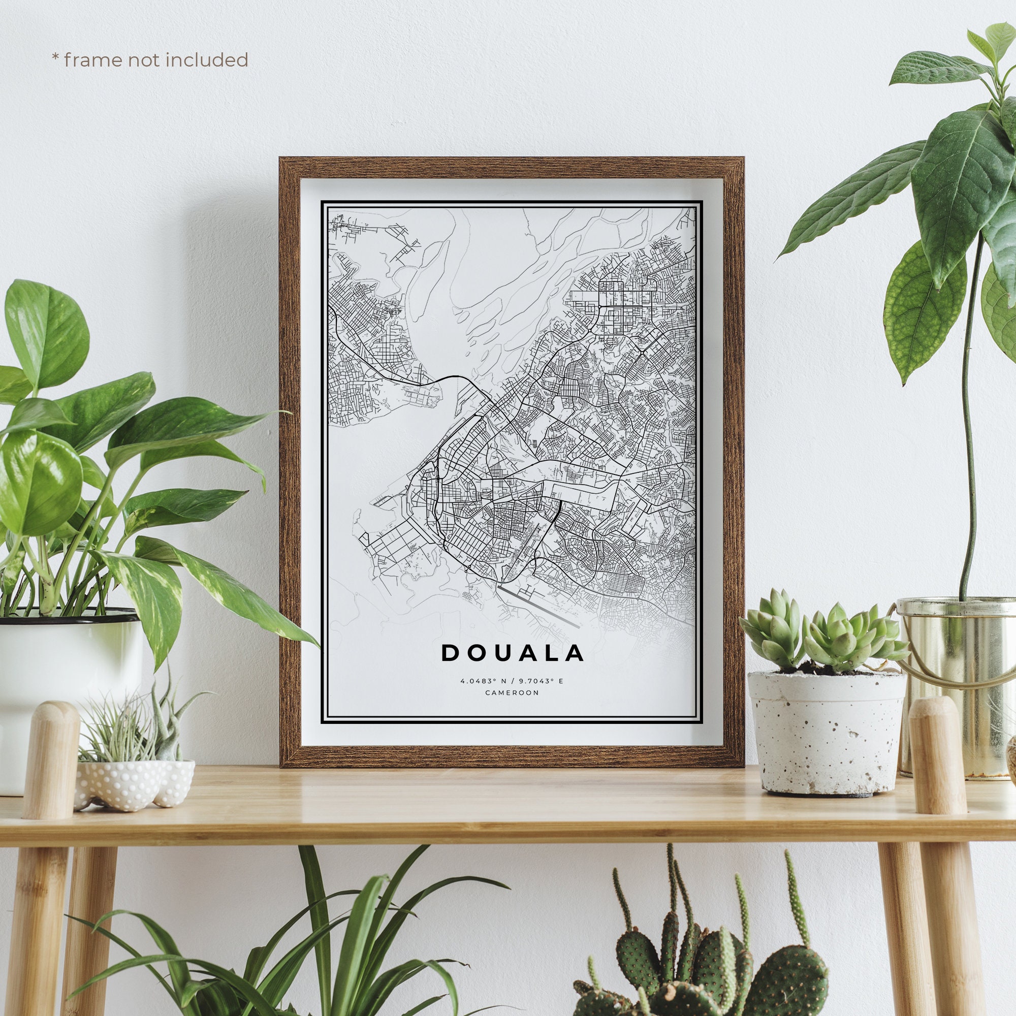 Douala Map Print Douala Street Map PosterCameroon Modern | Etsy