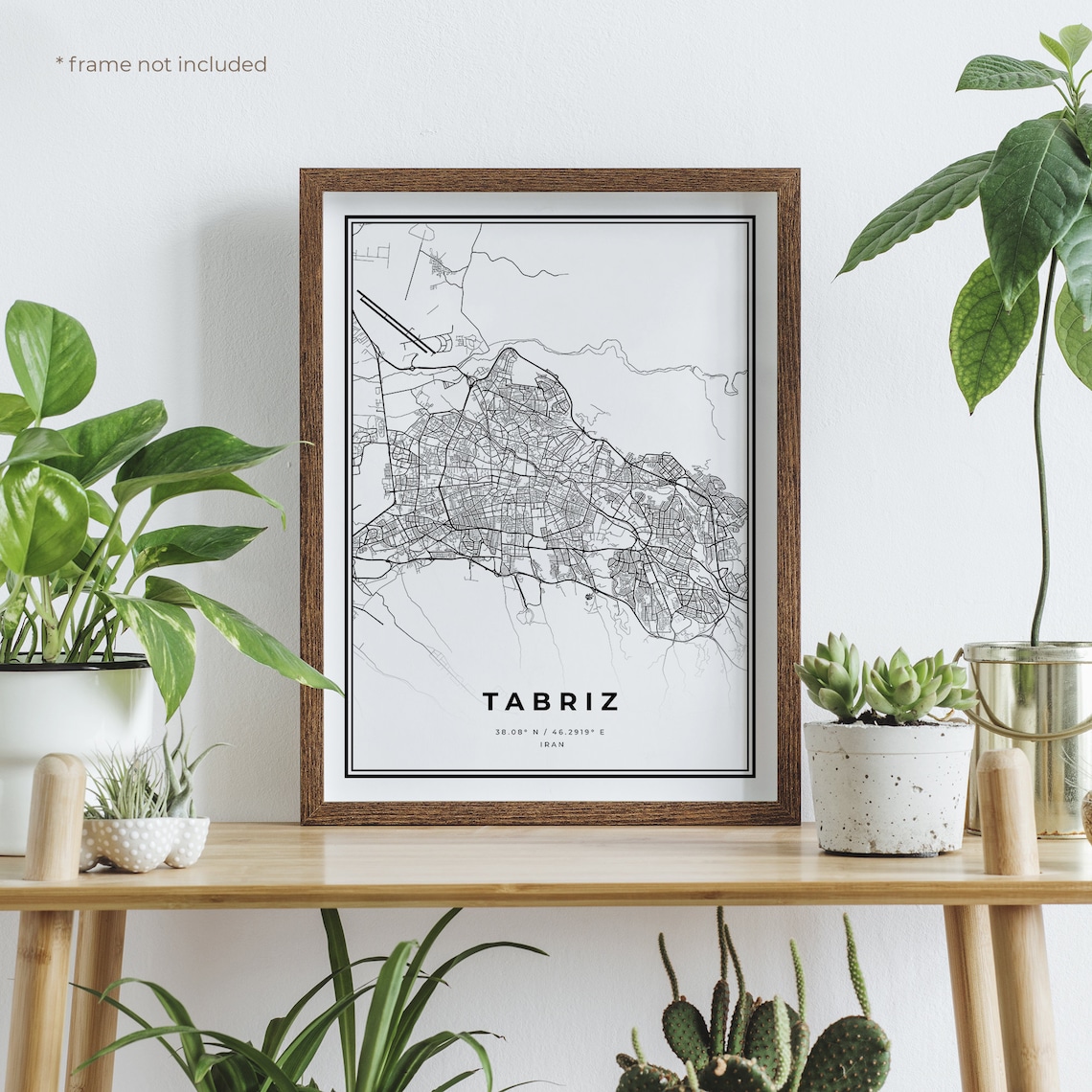 Tabriz Map Print, Tabriz Street Map Poster, iran, Modern Minimalist Map ...