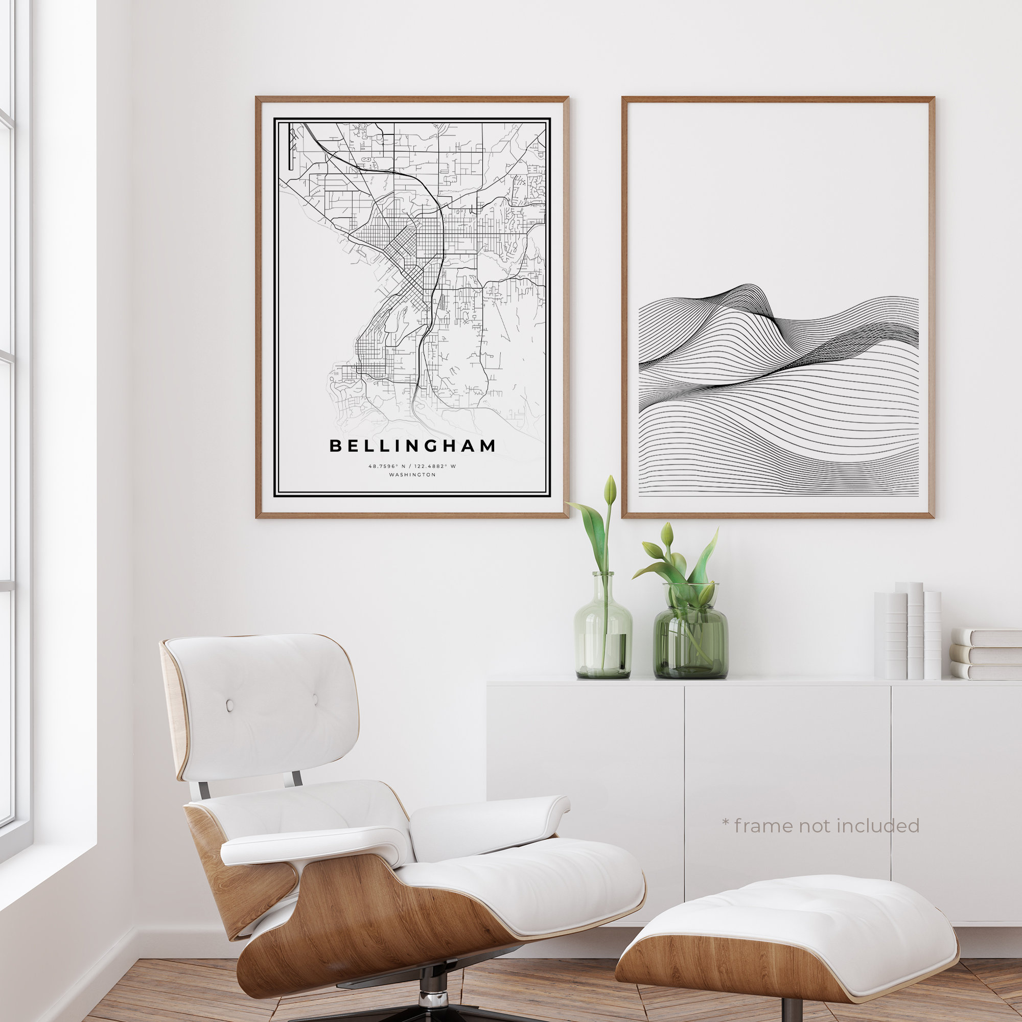Bellingham Map Print Bellingham Street Map Poster | Etsy