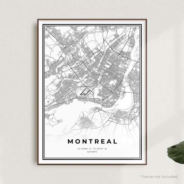 Montreal Map - Etsy