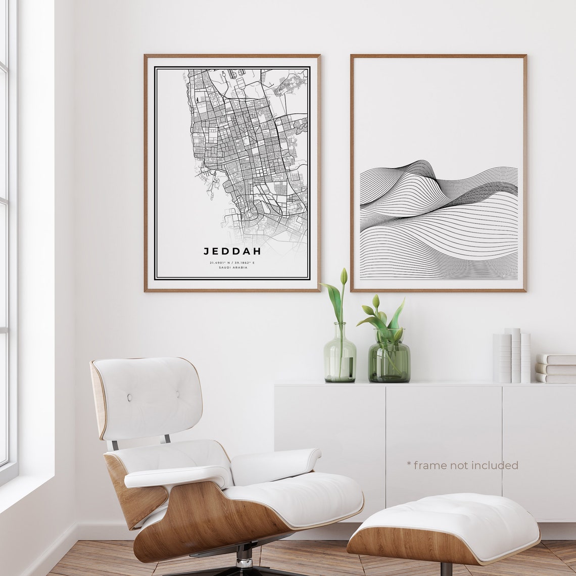 Jeddah Map Print Jeddah Street Map Postersaudi Arabia - Etsy