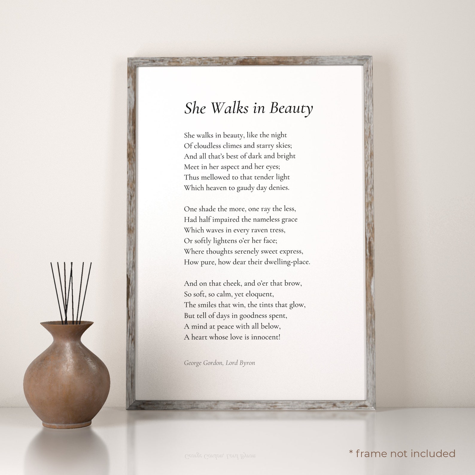 She Walks in Beauty by George Gordon Lord Byron Poem Print - Etsy