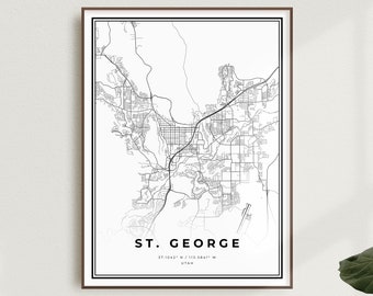 St. George Utah Map - Etsy