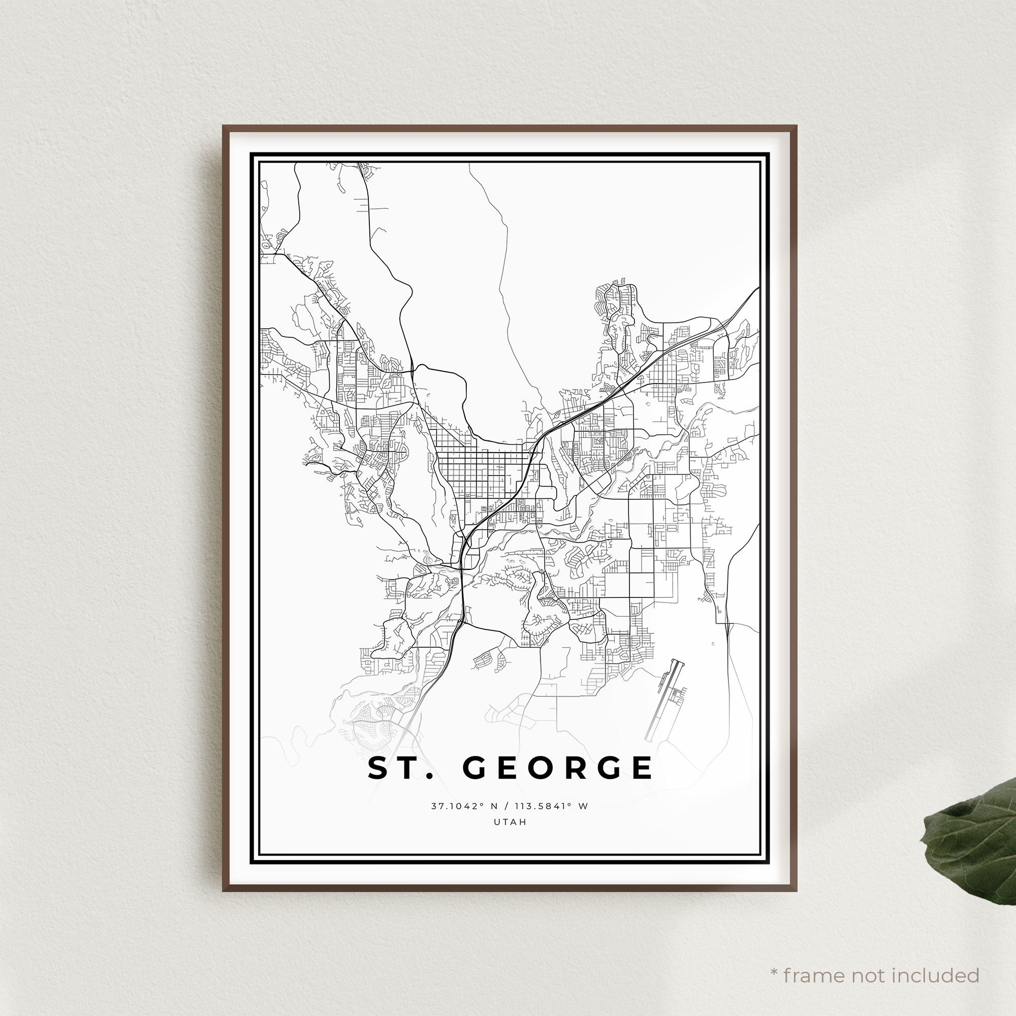 St. George Map Print St. George Street Map Poster Utah | Etsy