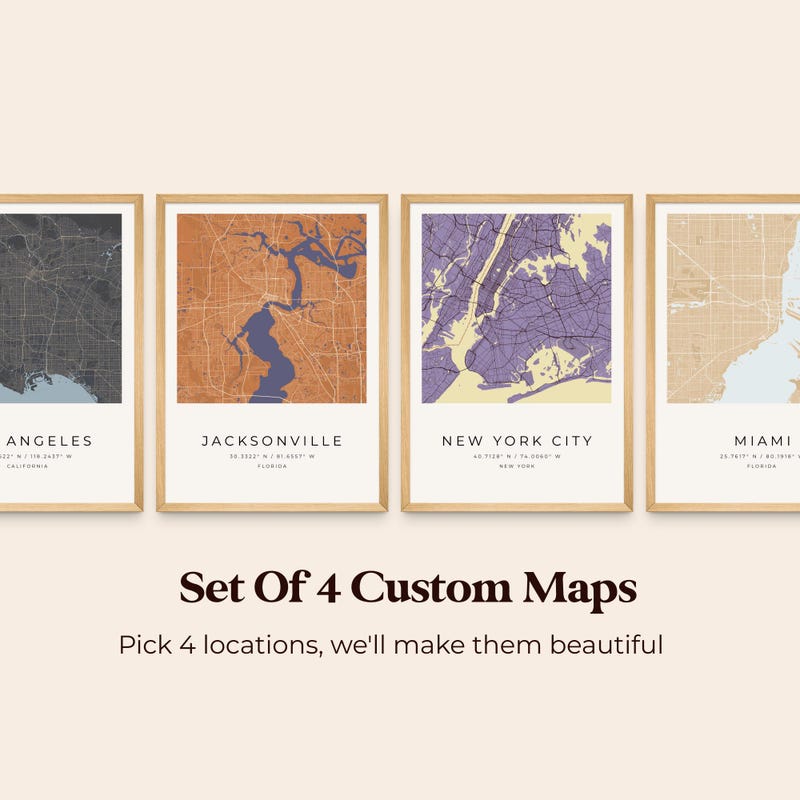 Modern Hometown Maps - Etsy
