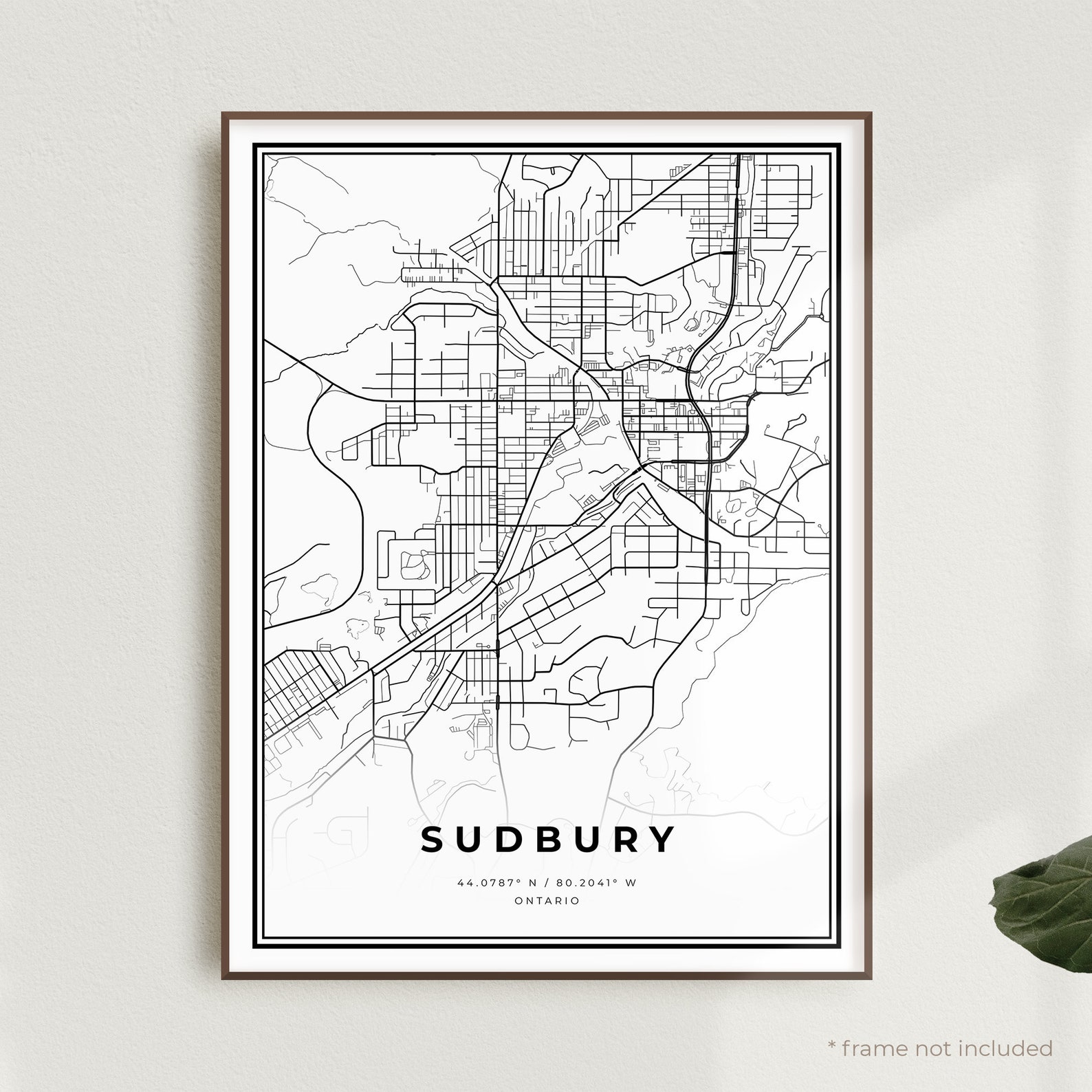 Sudbury Map Print Sudbury Street Map Poster Canada Modern - Etsy