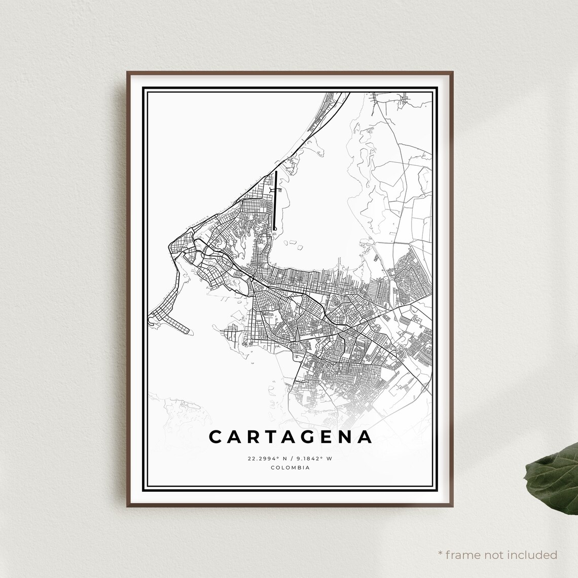 Cartagena Map Print Cartagena Street Map Postercolombia - Etsy