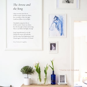 The Arrow by Henry Wadsworth Longfellow Poem Print Poetry Print Gift ...