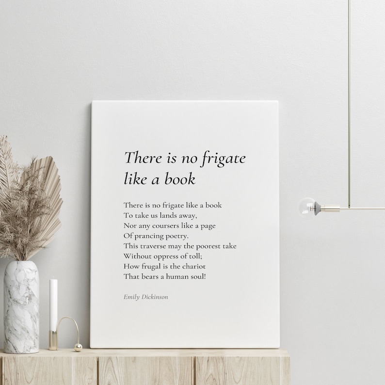 There is No Frigate by Emily Dickinson Poem Canvas Print | Etsy