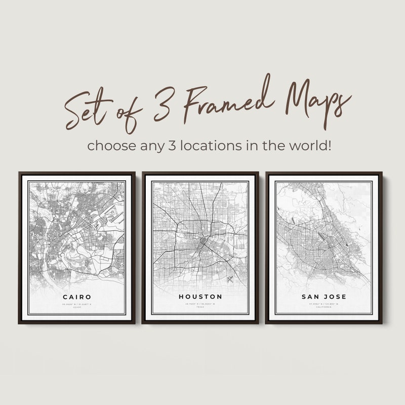 Framed Map - Etsy