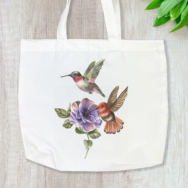 Hummingbird Tote Bag - Etsy
