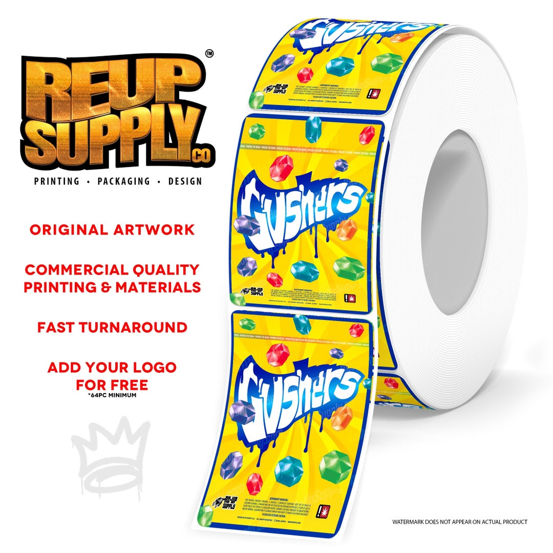 GUSHERS Cannabis Strain Artwork HD Labels by Reupsupply - Etsy