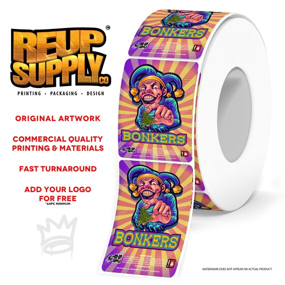BONKERS Cannabis Strain Artwork HD Labels by Reupsupply - Etsy