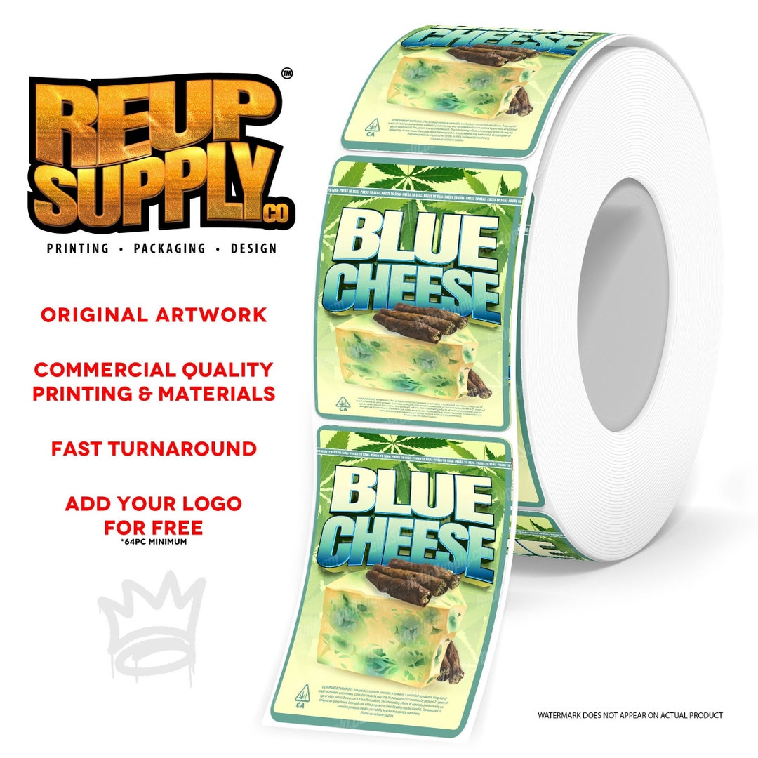 BLUE CHEESE Cannabis Strain Artwork HD Labels by Reupsupply - Etsy