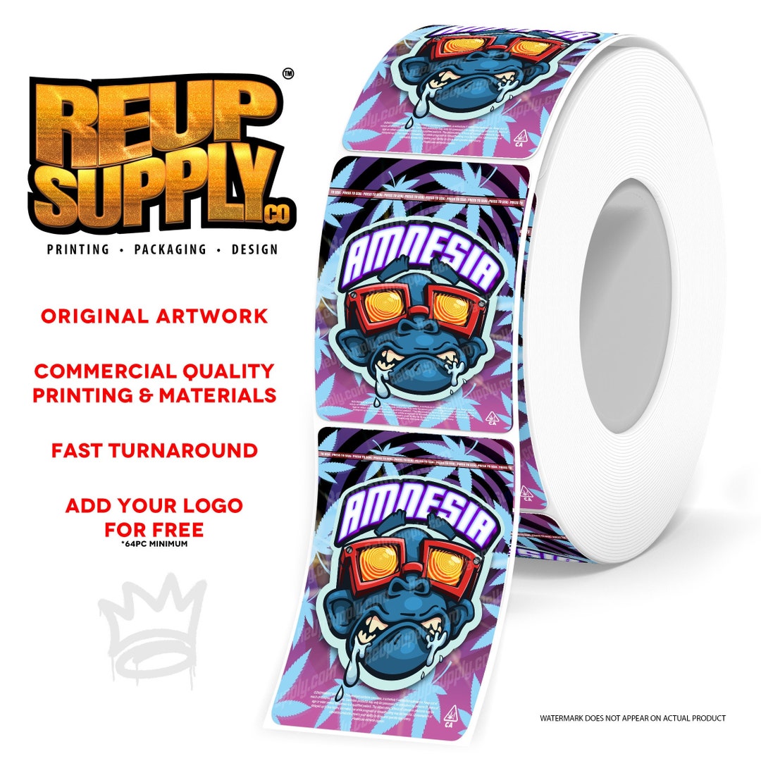 AMNESIA Cannabis Strain Artwork HD Labels by Reupsupply - Etsy