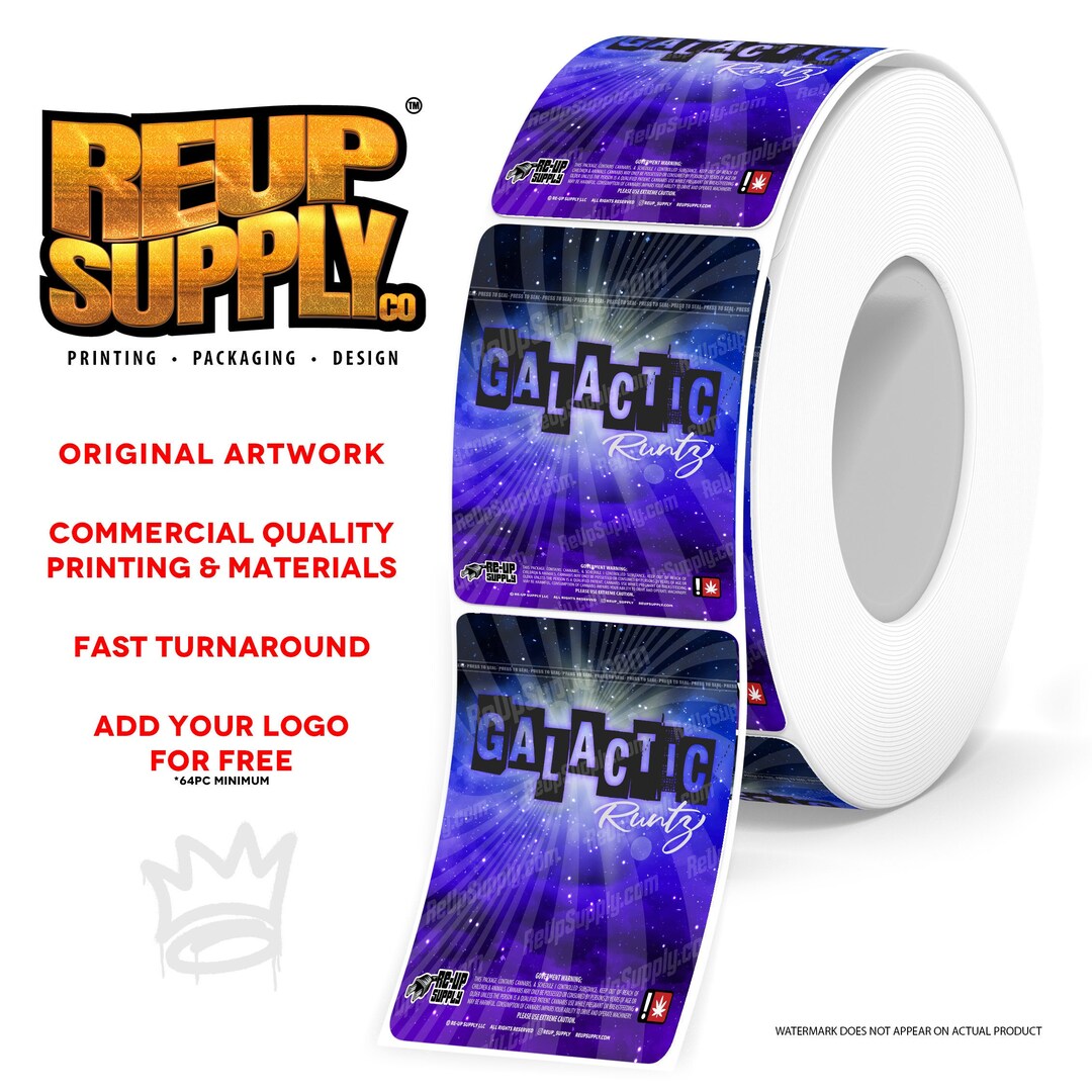 GALACTIC RUNTZ Cannabis Strain Artwork HD Labels by Reupsupply 3.5g, 7g ...