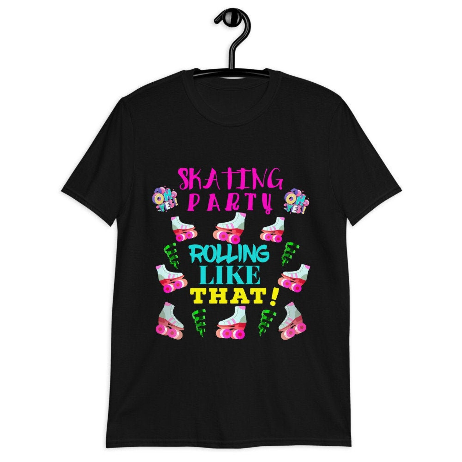 Skating Party Shirt Roller Skates Black Roller Skate T Shirt Roller Skate Shirt Women Roller ...