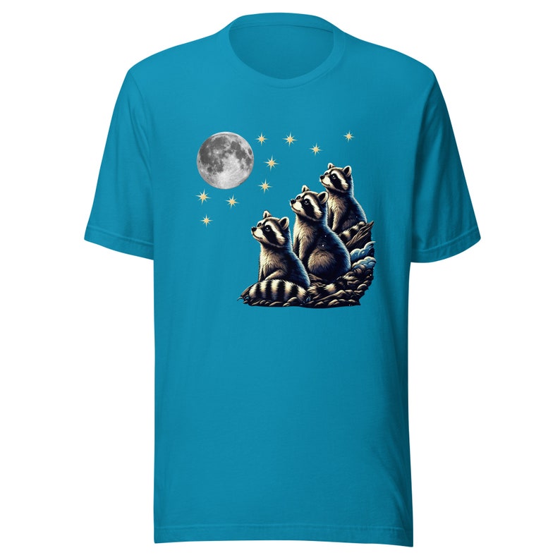 Three Raccoons Moon Bella Canvas Unisex T-shirt, Shirts for Women Moms ...