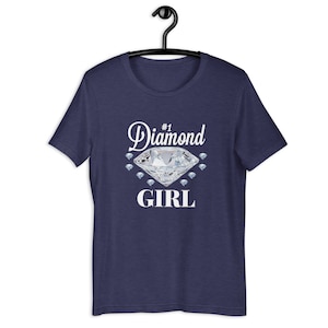 Diamond Shirt, #1 Diamond Girl T Shirt for Women, Graphic Diamond ...