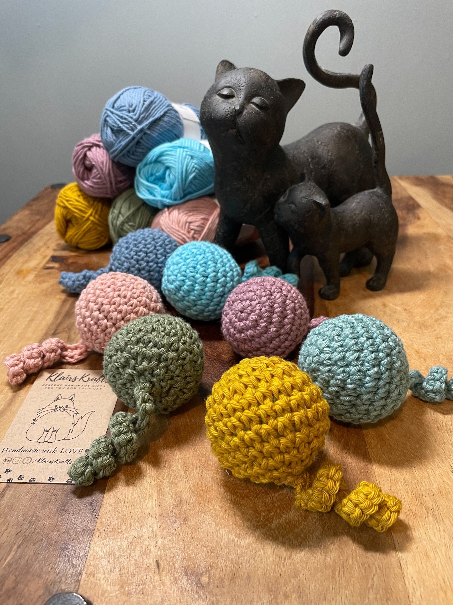 Crochet Cat Toy Cotton Tail Cat Ball Catnip Cat Toys - Etsy UK