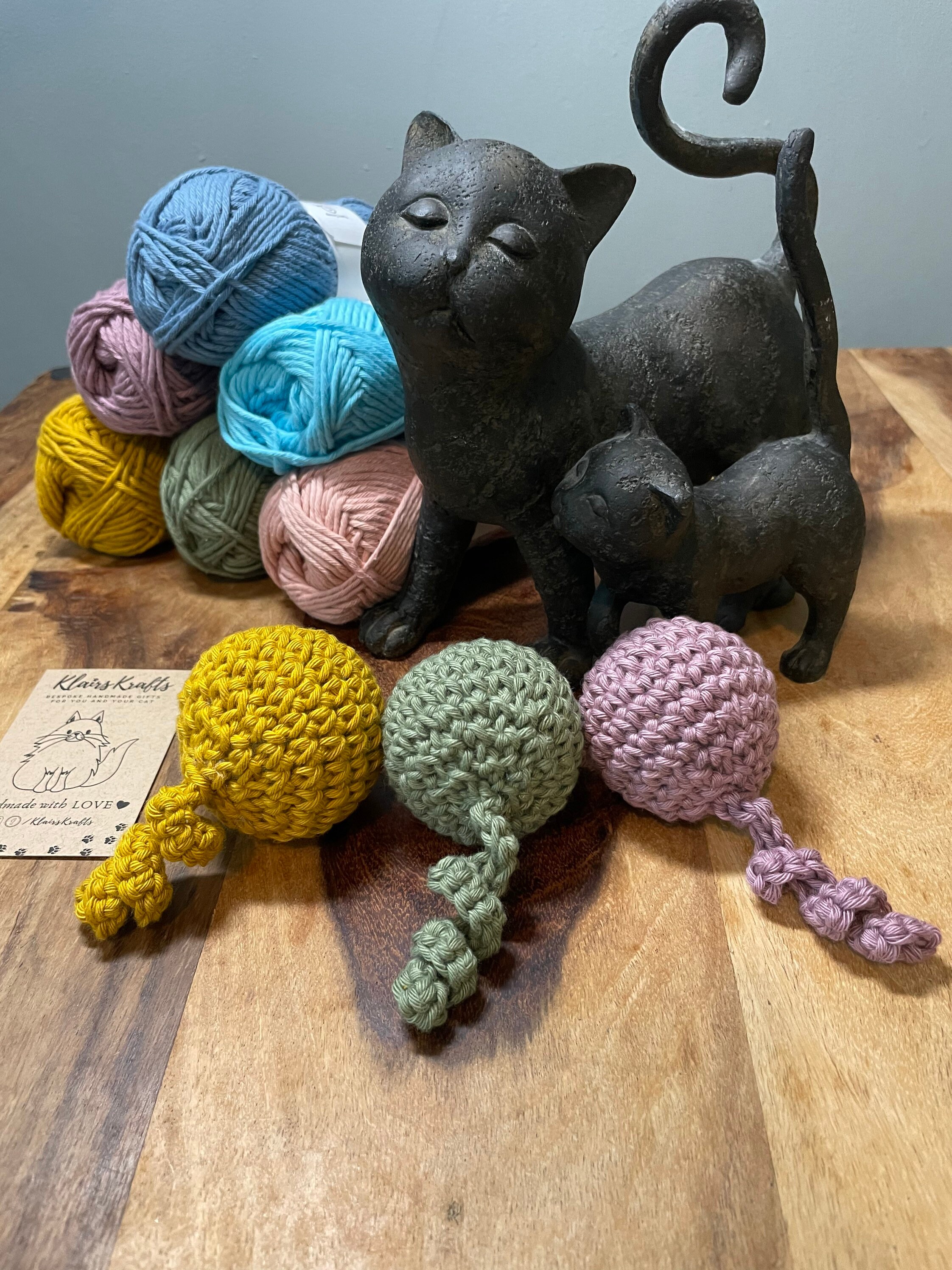 Crochet Cat Toy Cotton Tail Cat Ball Catnip Cat Toys - Etsy UK