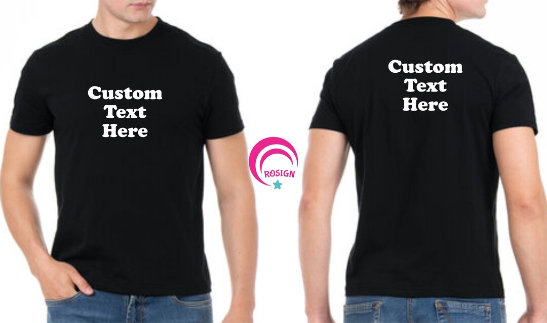 Custom Front and Back Text Shirt, Front and Back Side Shirt, Text for ...