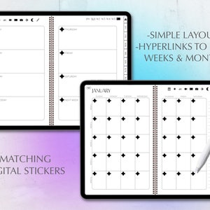 Undated Digital Planner, Gradient Planner, Aura Planner, Digital ...
